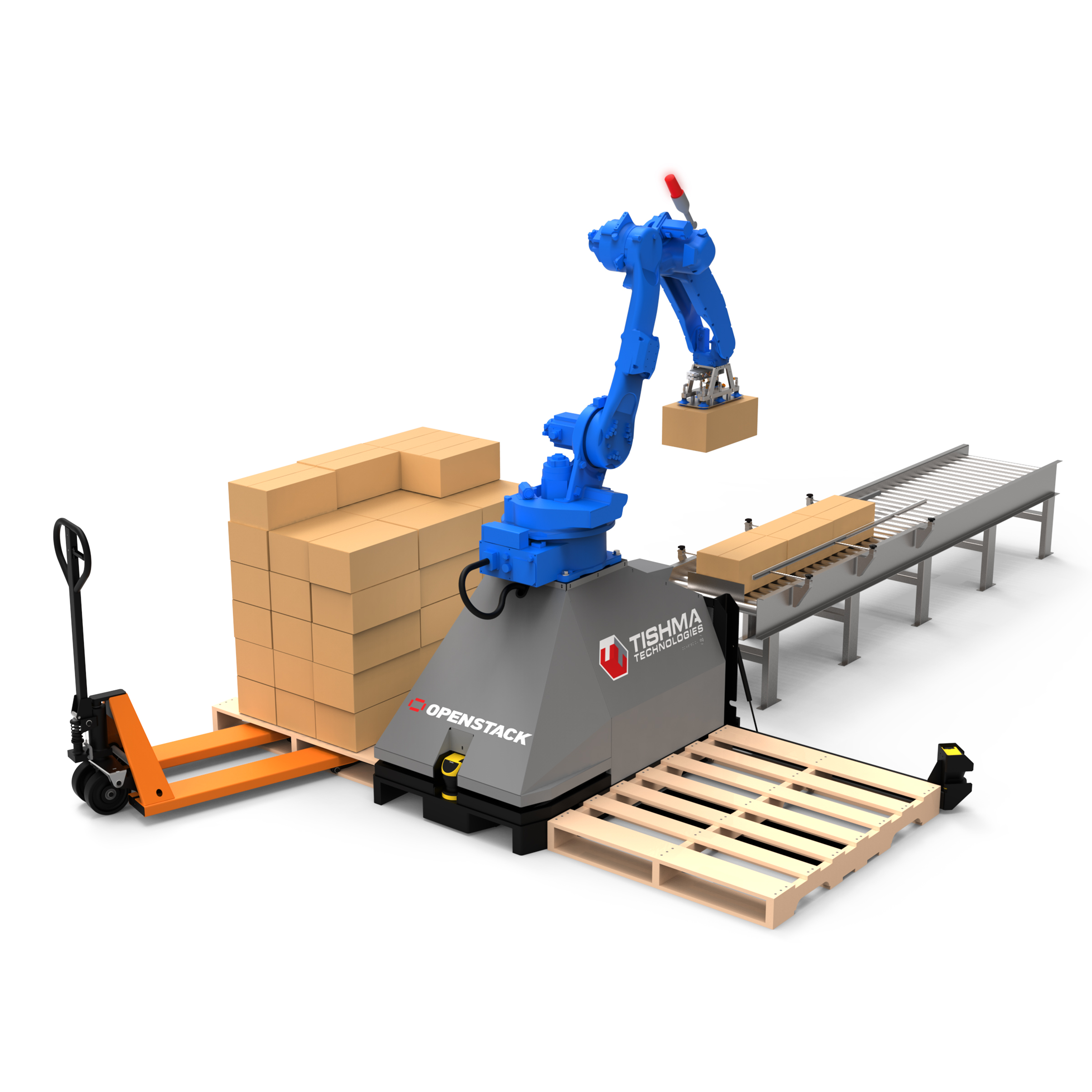Openstack Portable Guardless Palletizer - Packaging Automation - Tishma ...