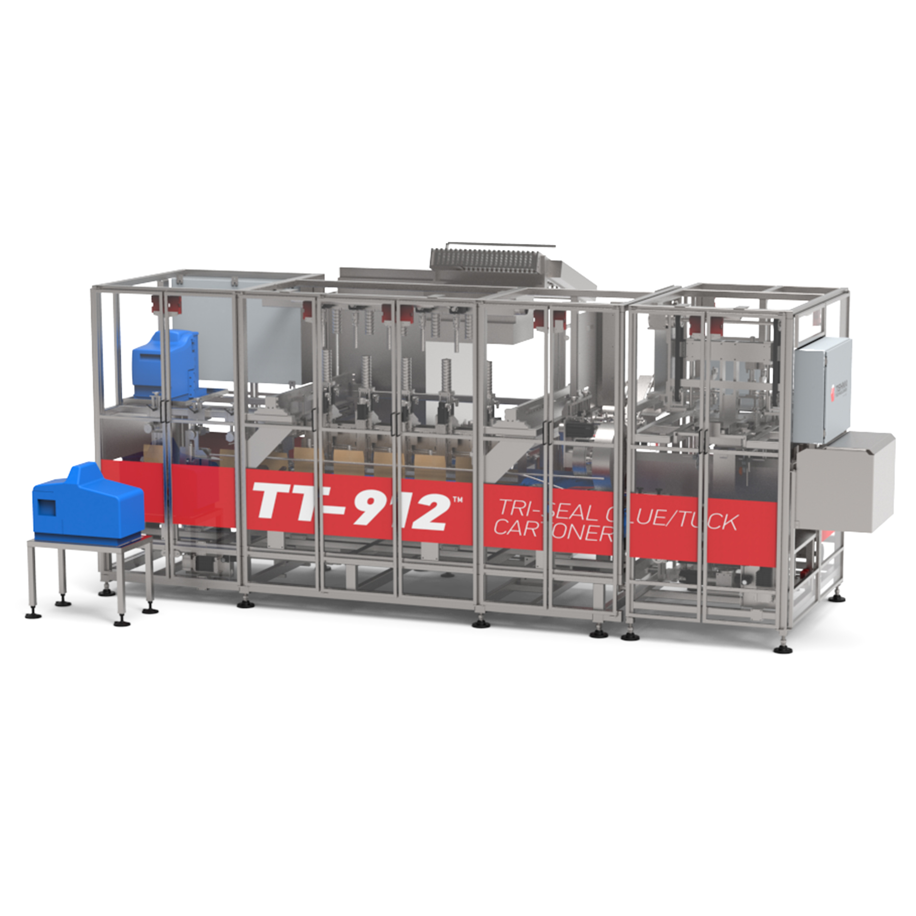 TT-912 Tri-Seal Glue/Tuck Cartoner - Tishma Technologies